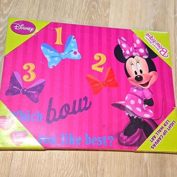 Disney | Toys | Disney Minnie Mouse Light Up Canvas Led Wall Art ...